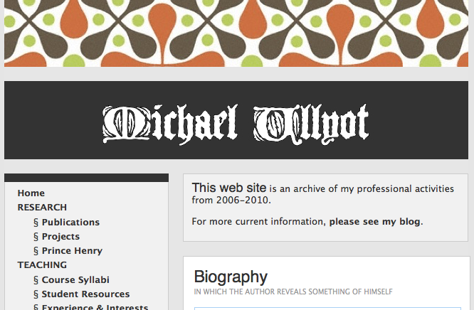 Homepage of Yore – Michael Ullyot